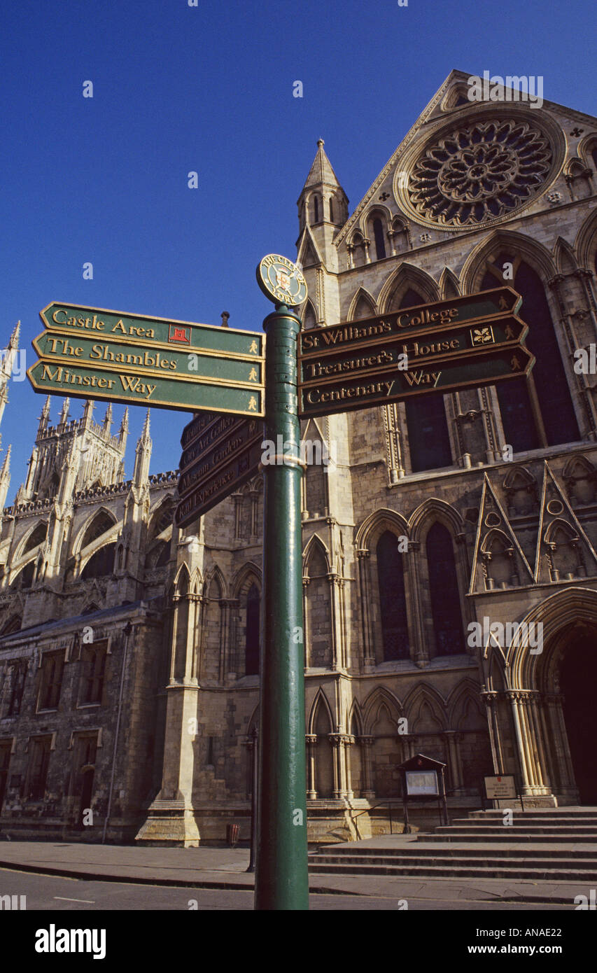 England Yorkshire York Cathedral sign Stock Photo - Alamy