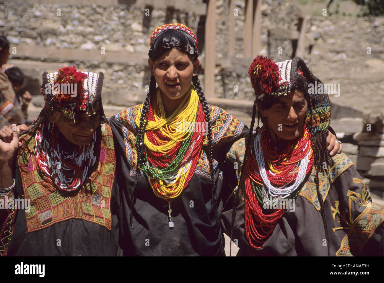 Pakistan Chitral The Hindu Kush Kailash Tribe Women in Tribal Costume ...