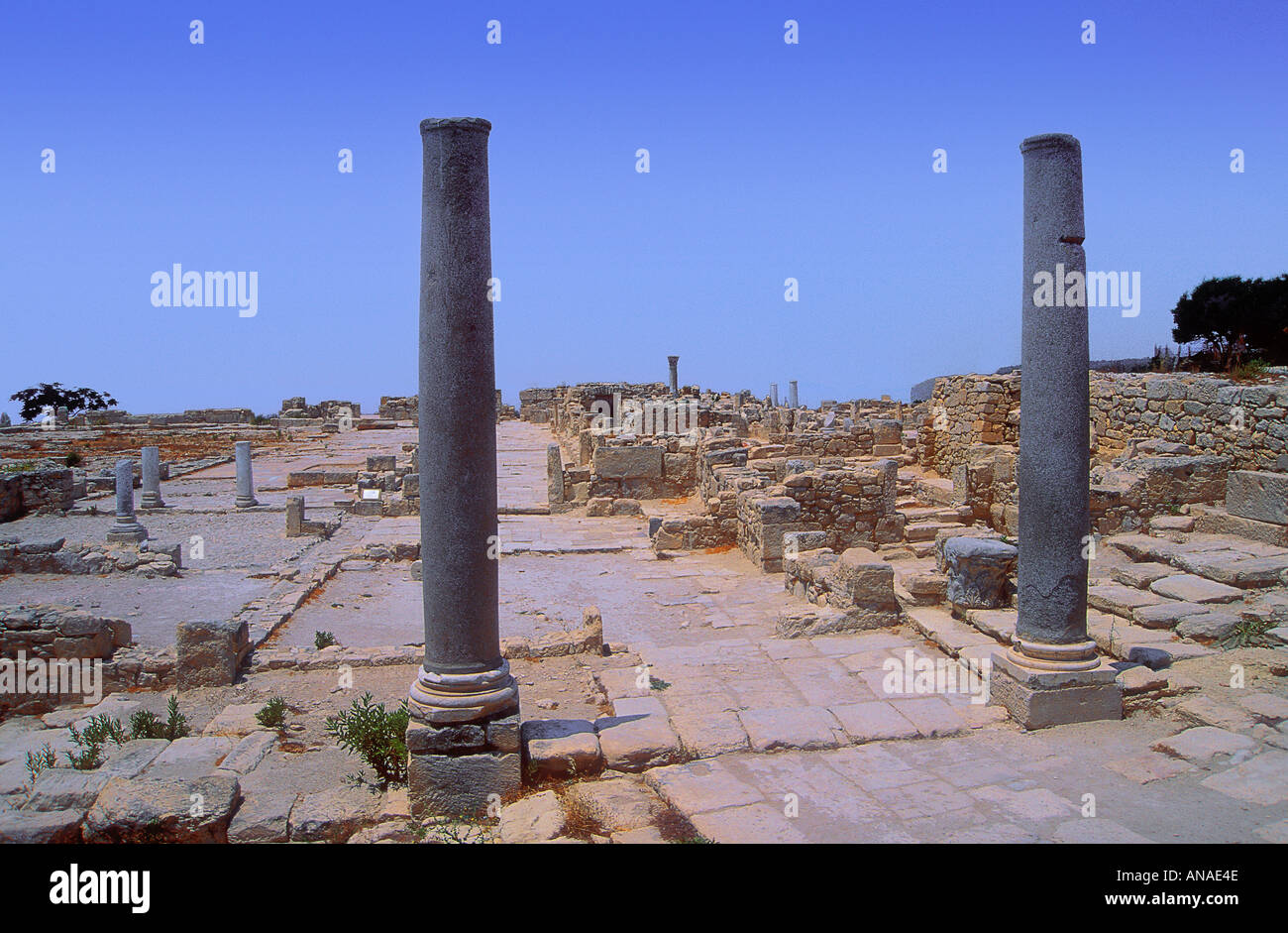 Ancient Greek site at Kourion also known as Curium in Cyprus Stock ...