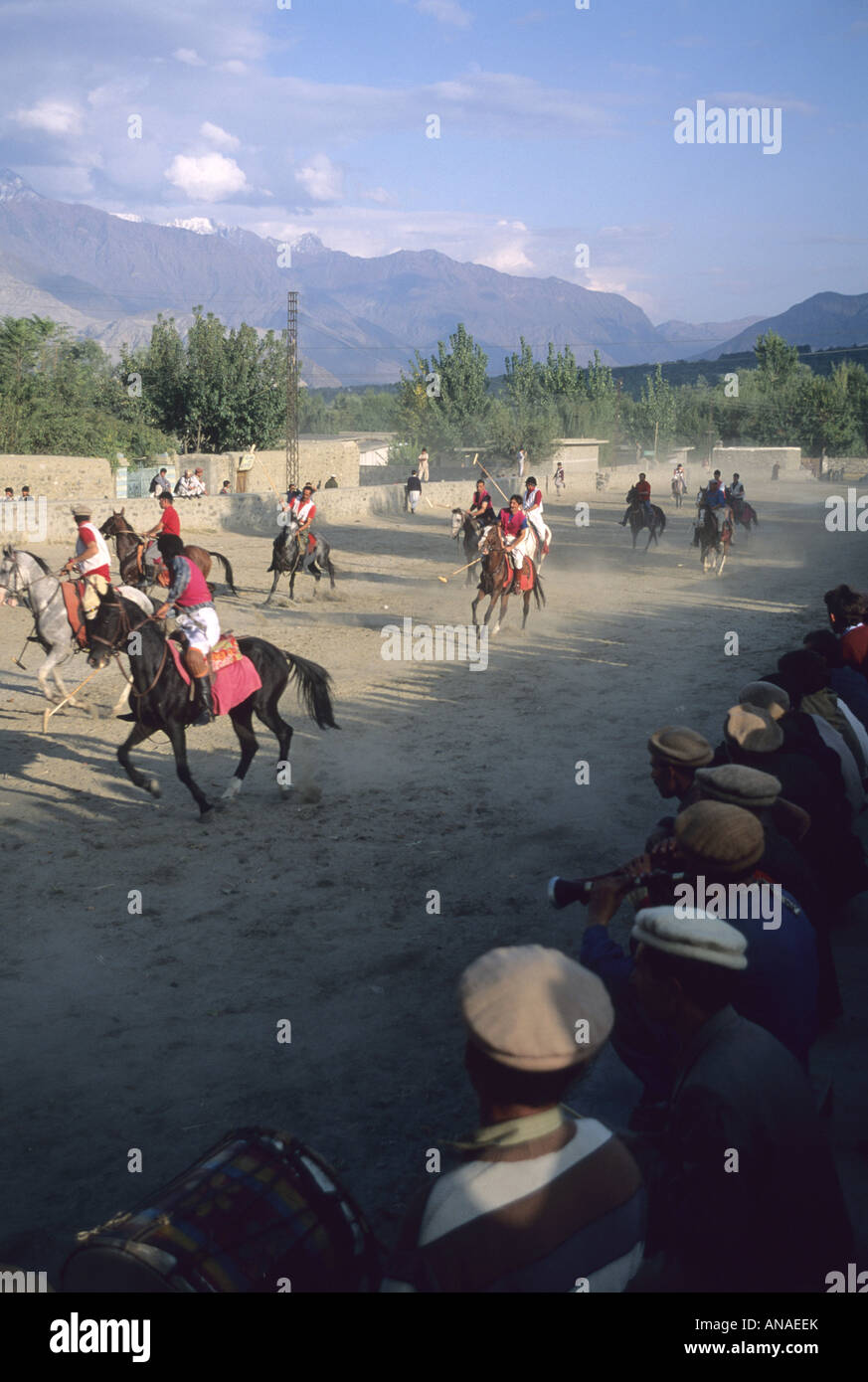 Pakistan NWFP Local Caption Tribal Area Gilgit Polo Match Stock Photo ...