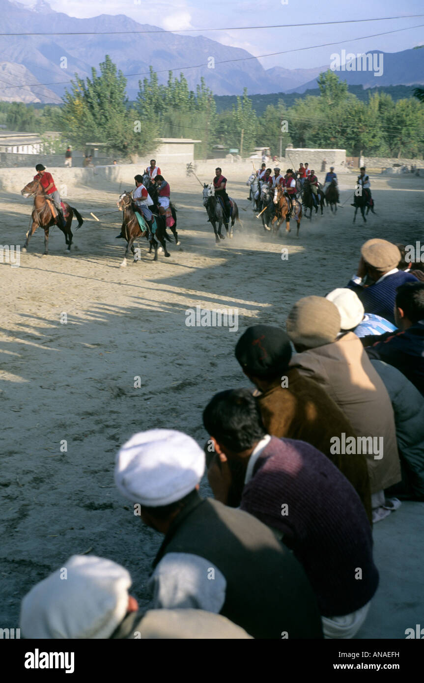 Pakistan NWFP Local Caption Tribal Area Gilgit Polo Match Stock Photo ...
