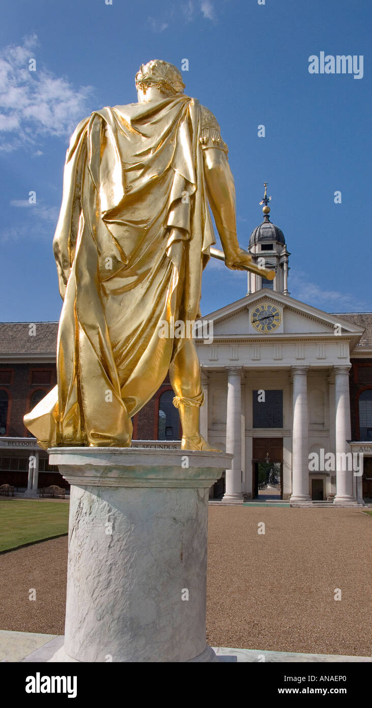 Statue of Charles II depicted as a Roman Emperor Gilded statue in the ...