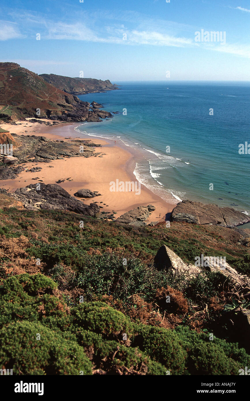 south west coast path coastline by gara rock south devon coastal path ...