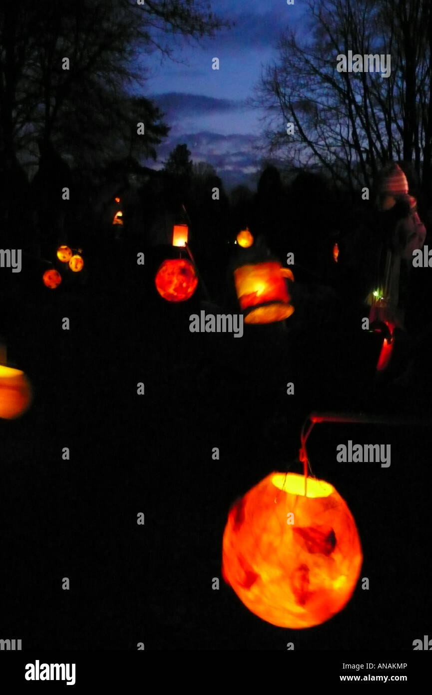 lantern procession at Saint Martin, Germany Stock Photo - Alamy