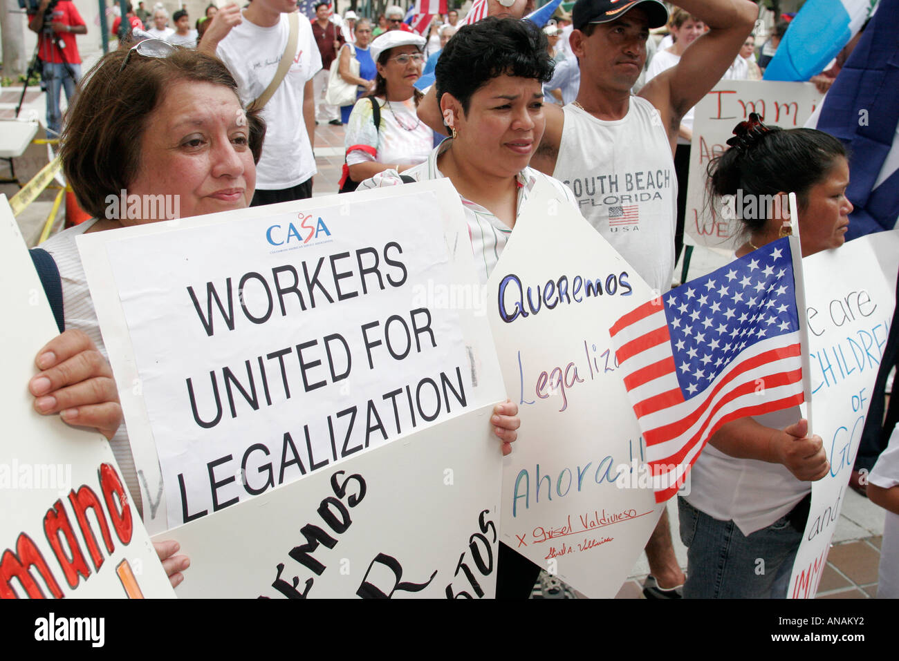 Miami Florida,Government Center,centre,immigration rights protest ...