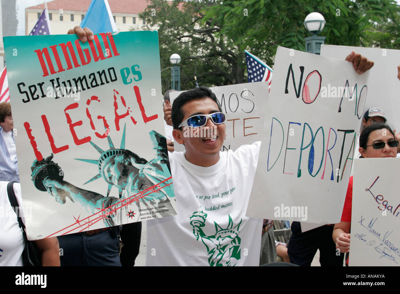 Miami Florida,Government Center,centre,immigration rights protest ...
