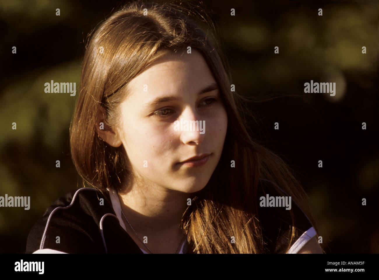 Teenage girl in deep thought hi-res stock photography and images - Alamy