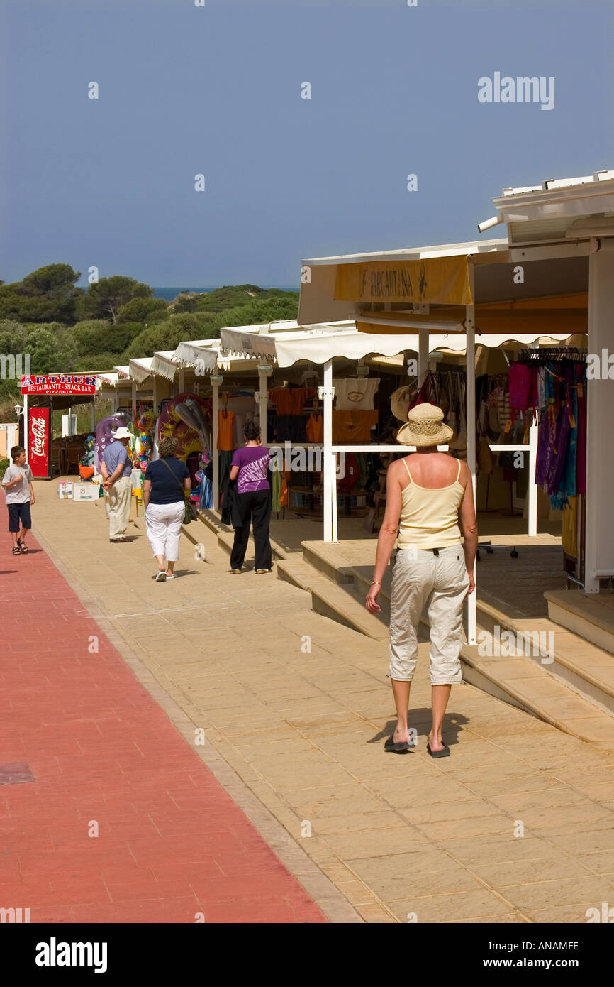 Shops Son Bou Menorca Balearic Islands Stock Photo - Alamy