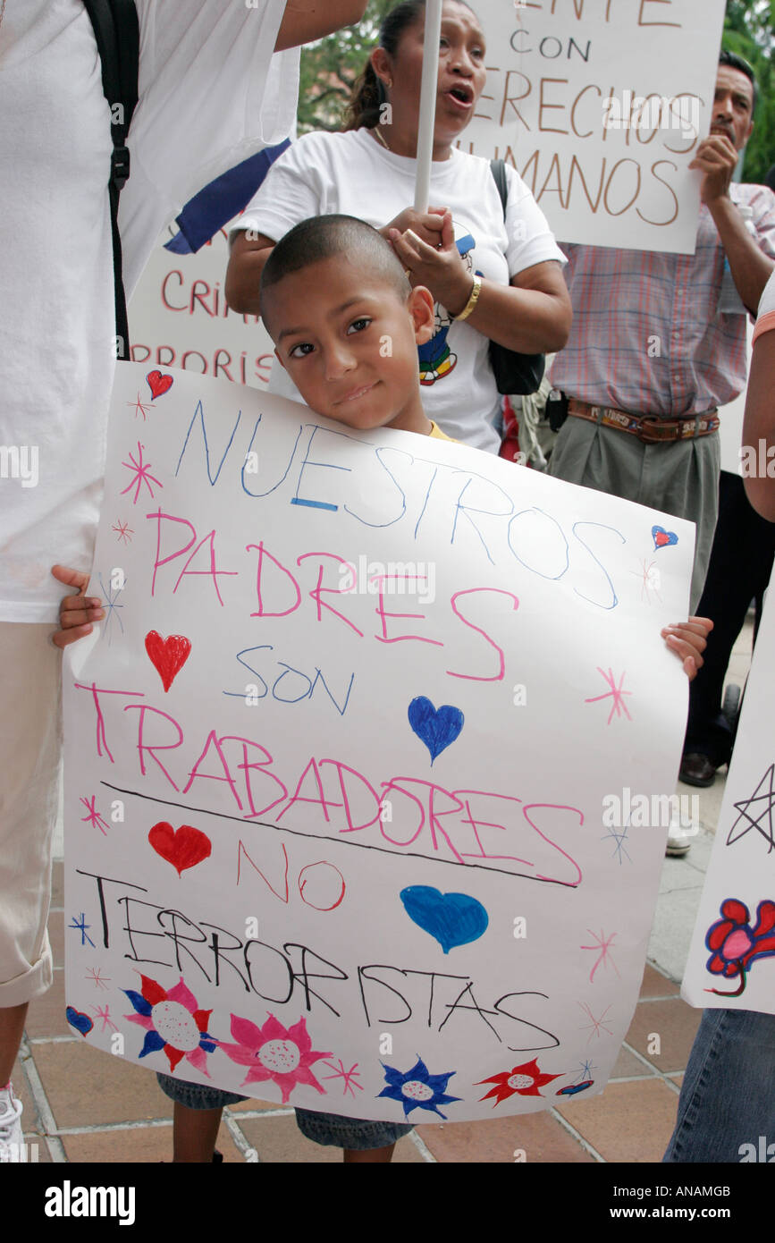 Miami Florida,Government Center,centre,immigration rights protest ...