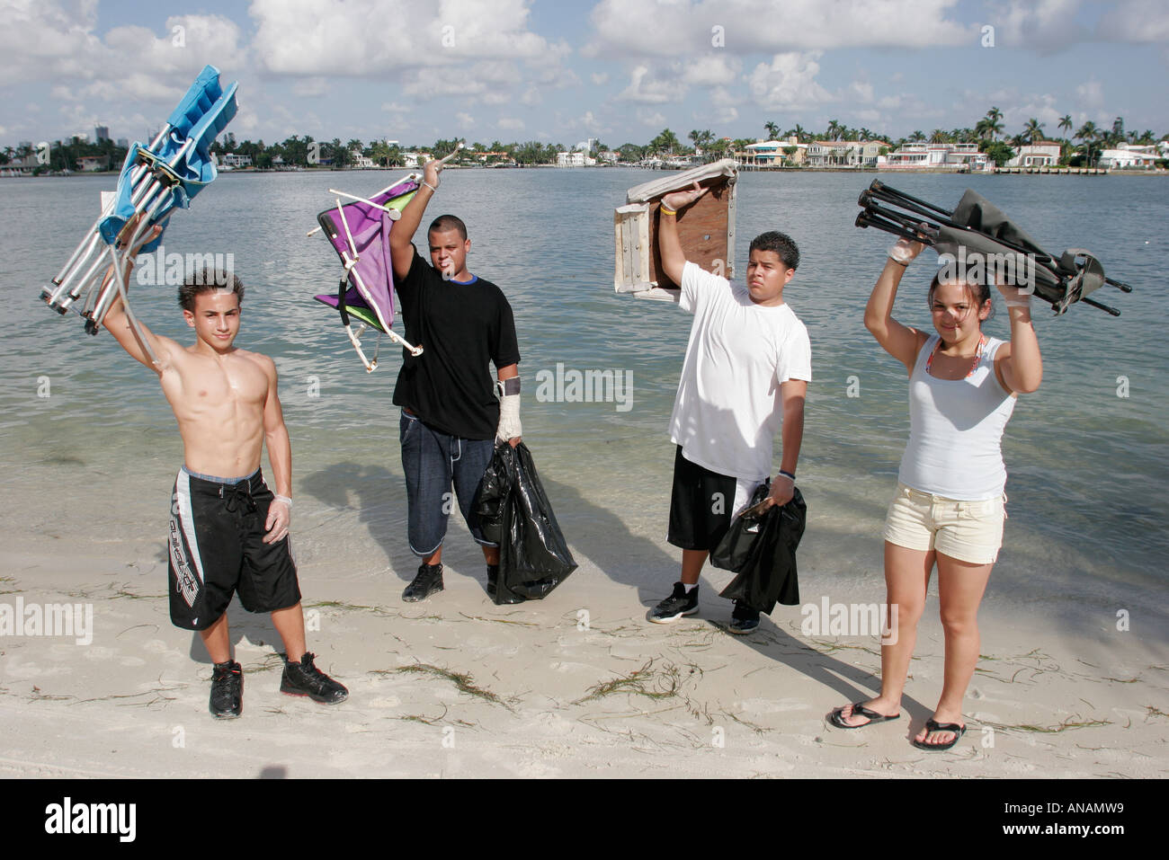 Miami Beach Florida,Biscayne Bay water,Monument Island,Coastal Cleanup ...