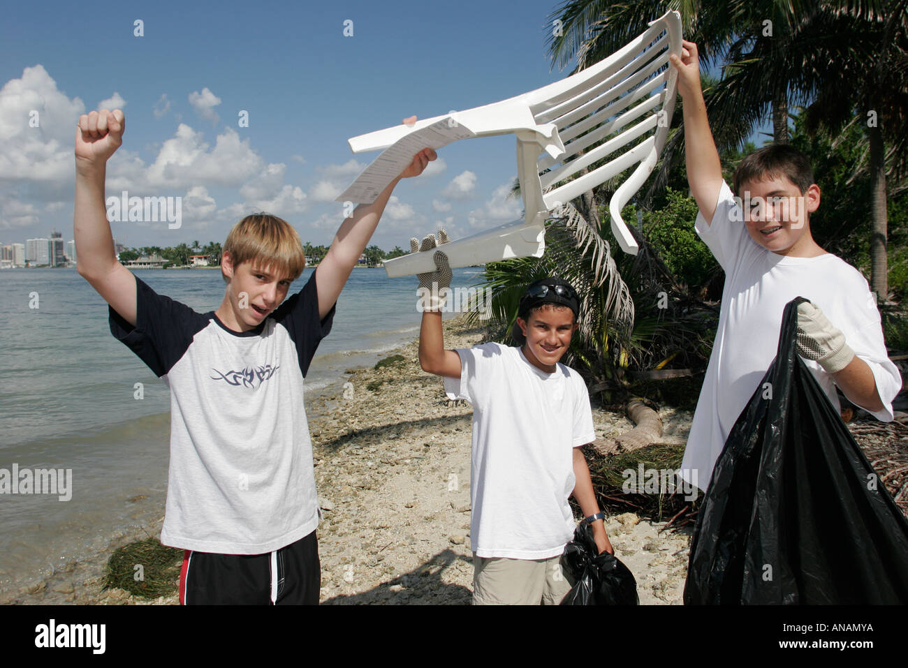 Miami Beach Florida,Biscayne Bay water,Monument Island,Coastal Cleanup ...