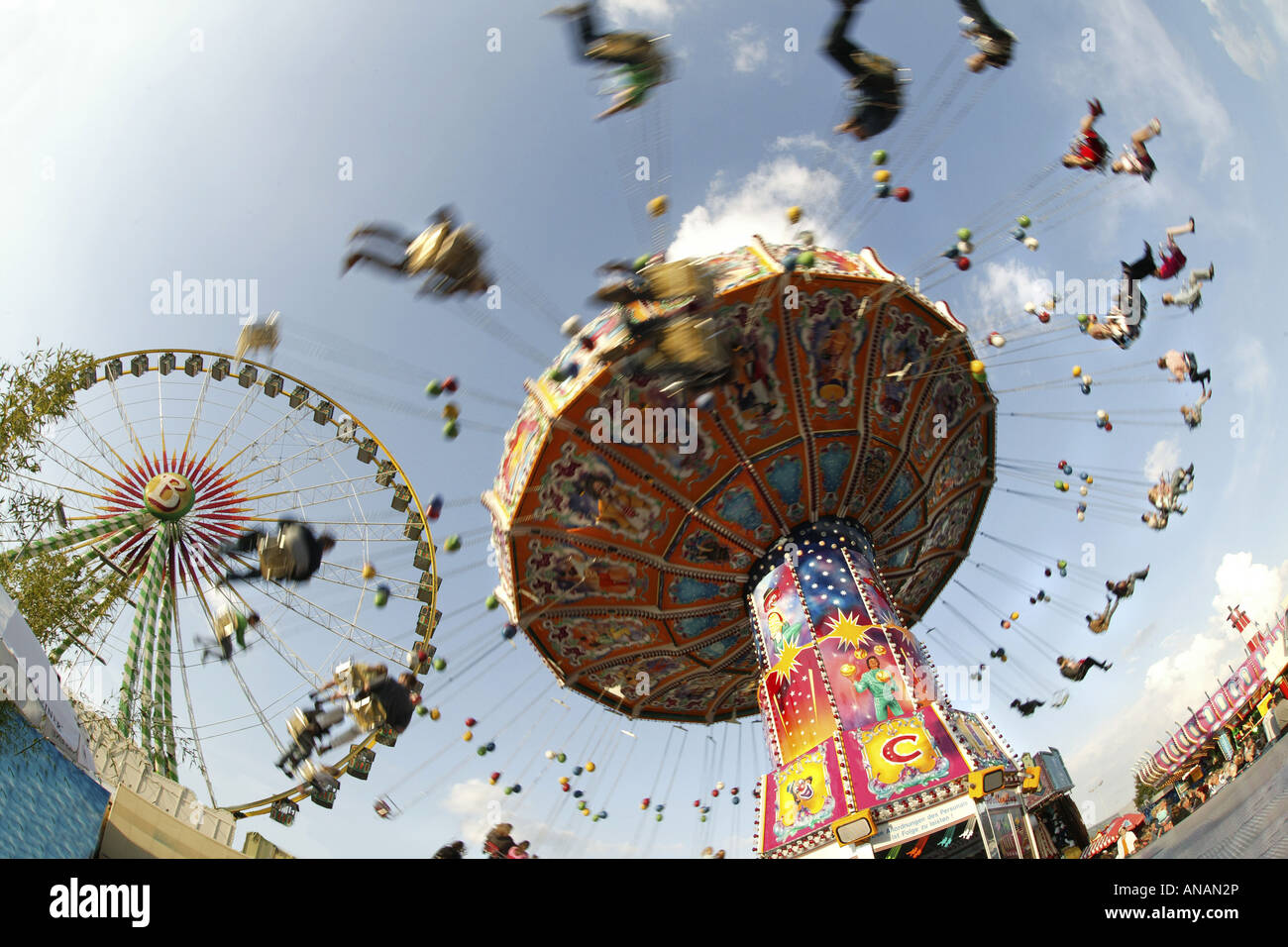 chain carousel on the Crange fun fair, Germany, North Rhine-Westphalia ...