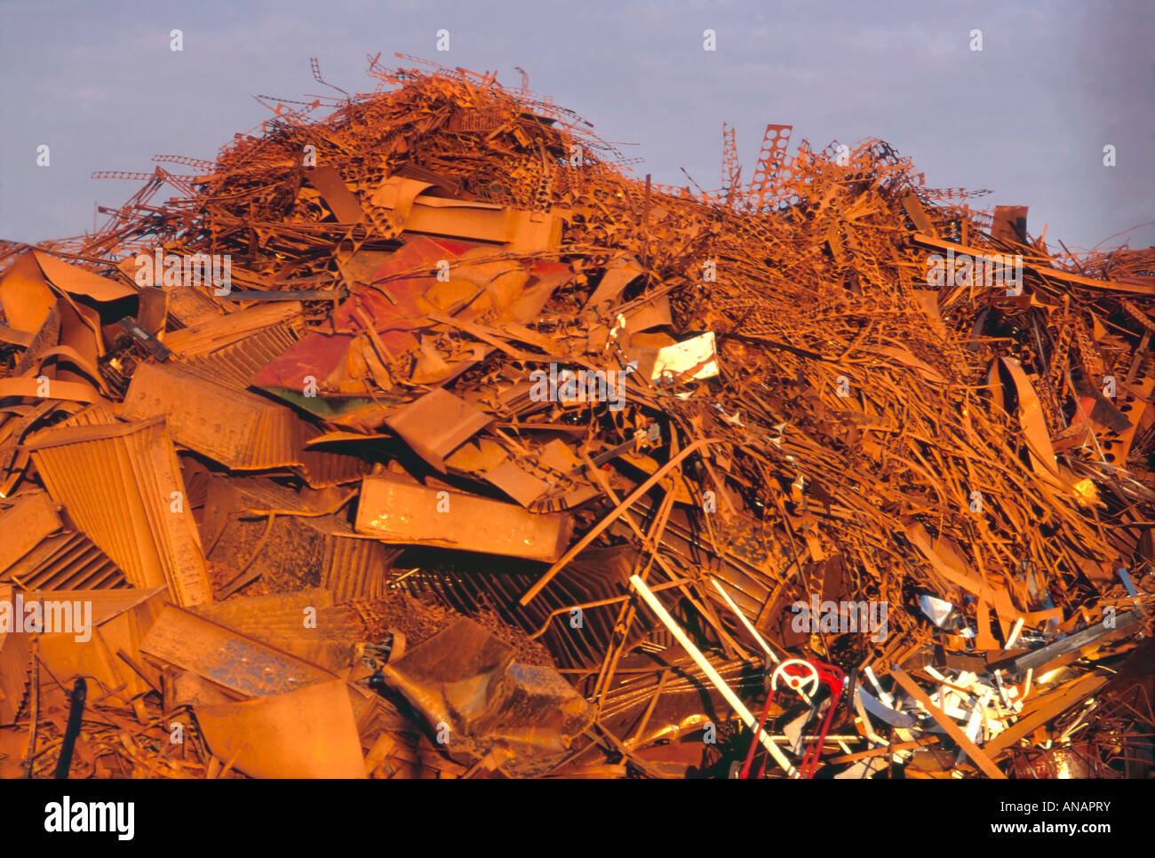 Scrap yard with rusty iron waiting to be recycled Stock Photo - Alamy