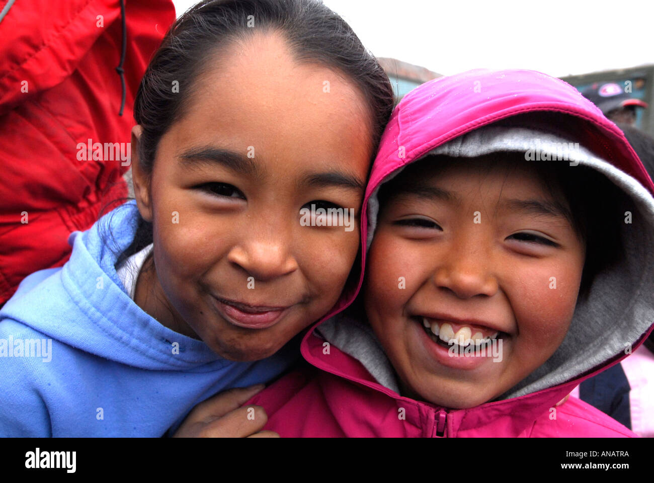 School playground Coastal Inuit community of Arctic Bay Lancaster Sound ...