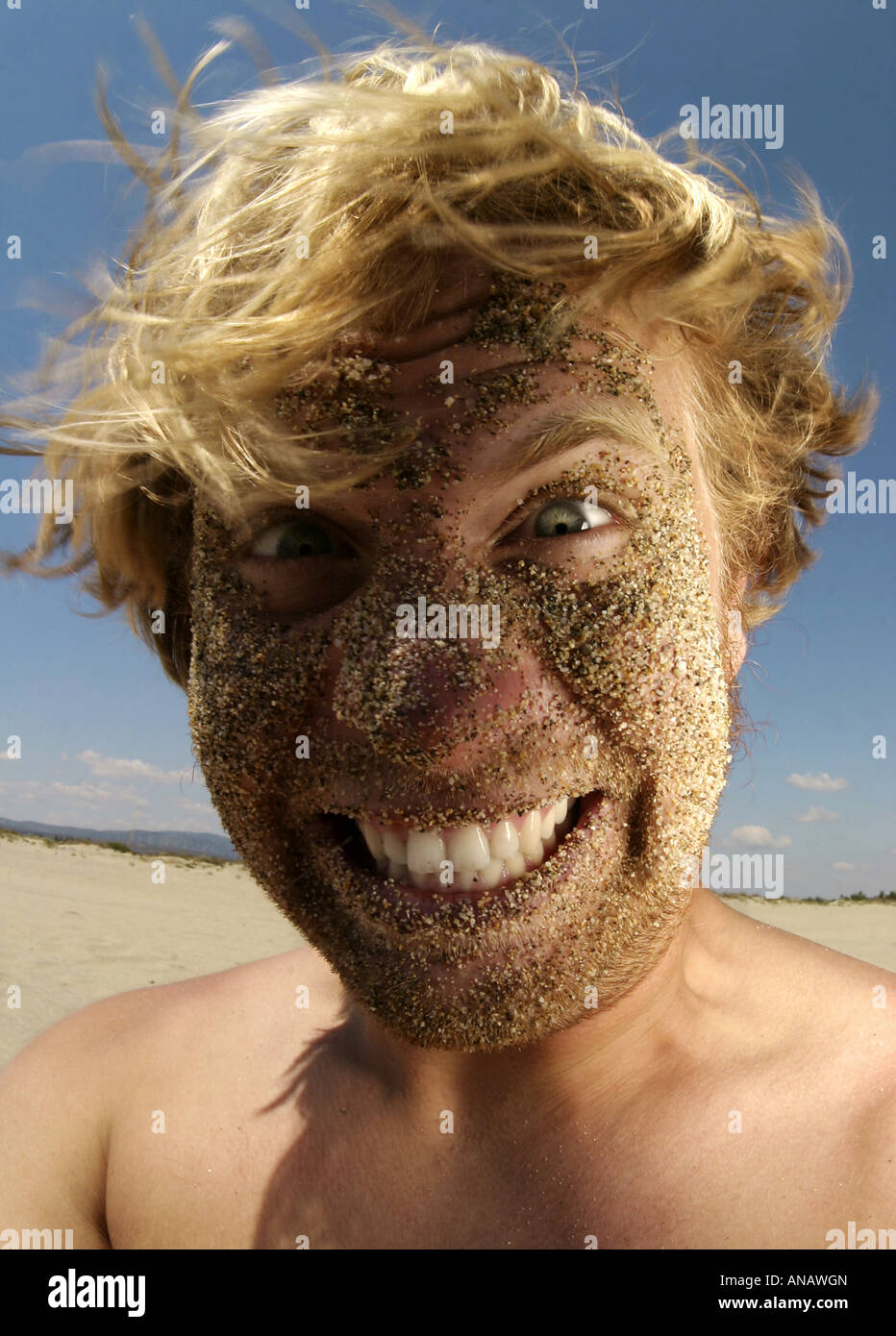 Human face close up sand hi-res stock photography and images - Alamy