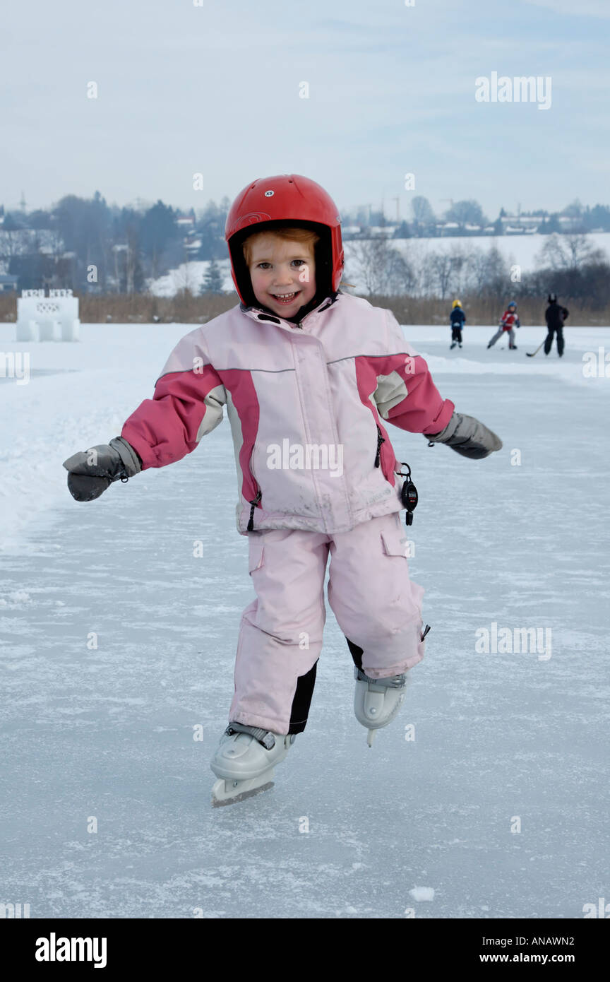 Child ice skating Stock Photo - Alamy