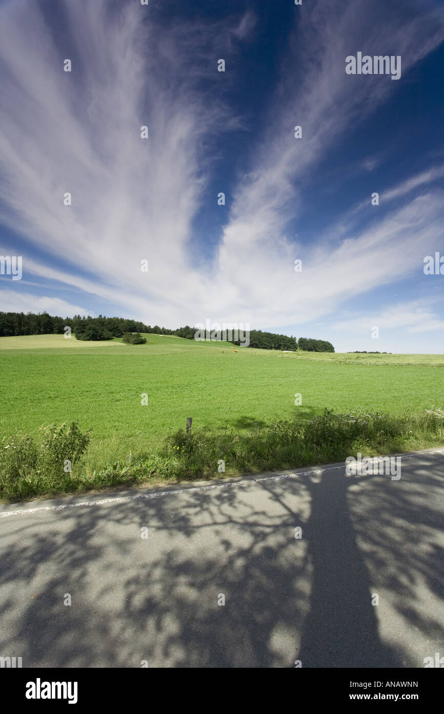 German landscape with road hi-res stock photography and images - Alamy