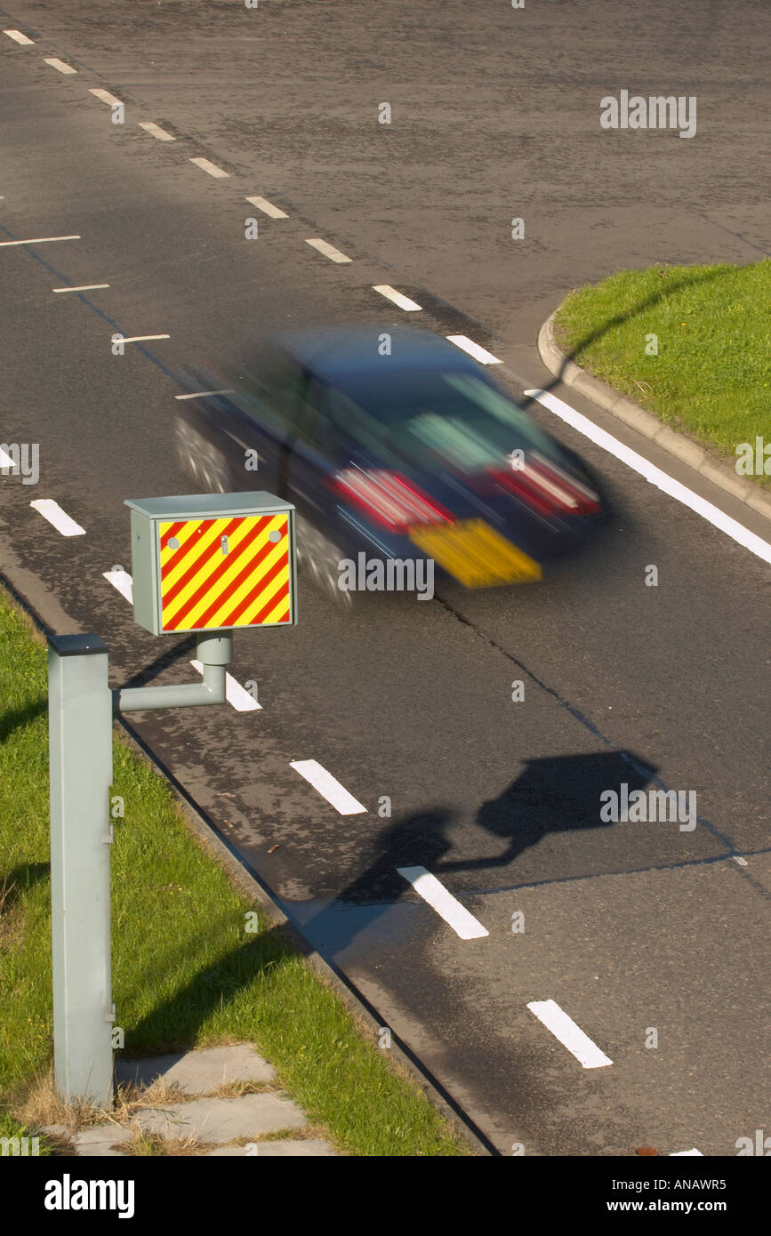 Car passing a speed camera Stock Photo - Alamy