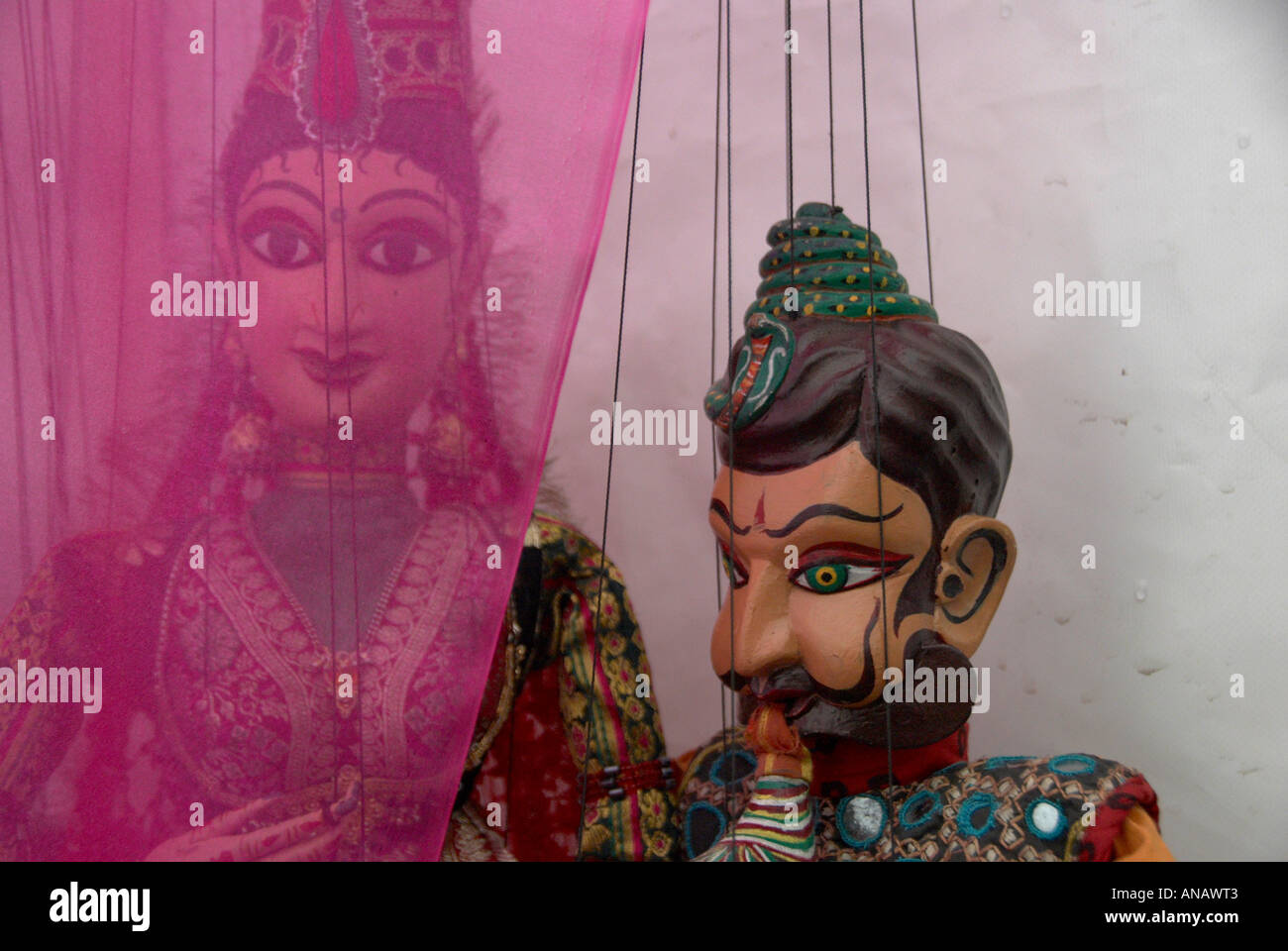 Male and female Rajasthani puppets couple Stock Photo - Alamy
