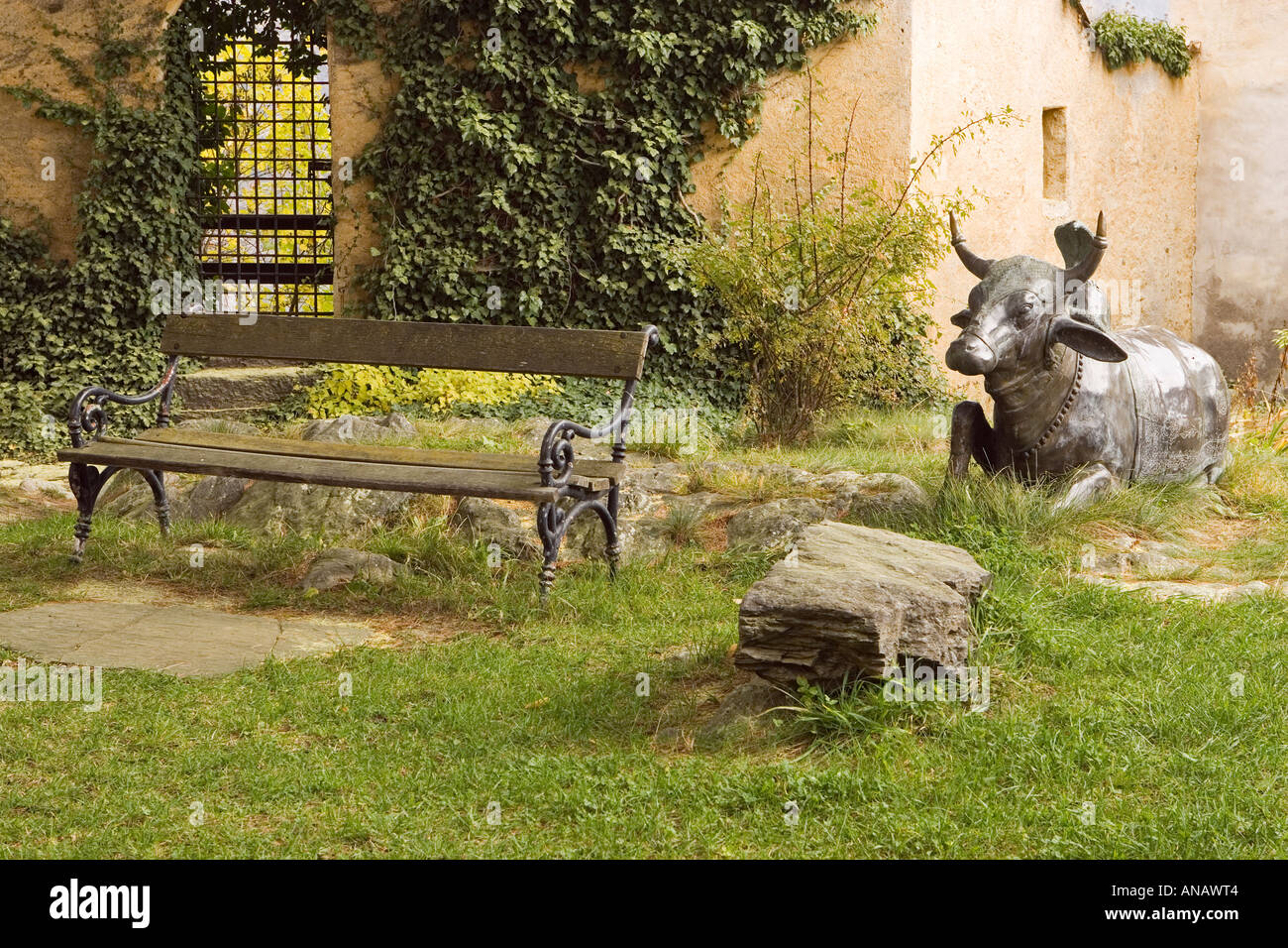 Pieces of art are presented everywhere in the castle, Messner mountain ...