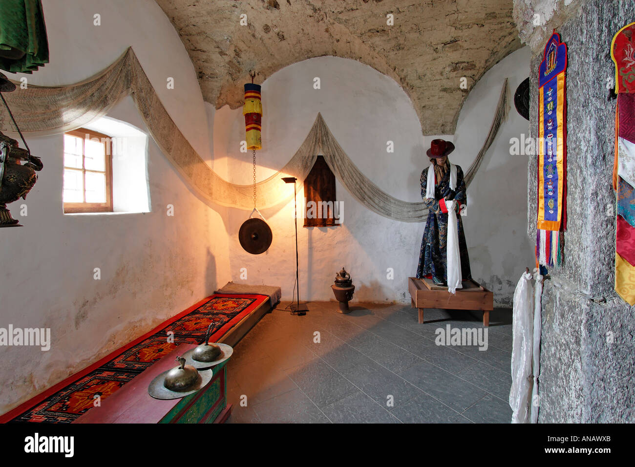 Meditation room, Messner mountain museum on the castle Juval above the ...