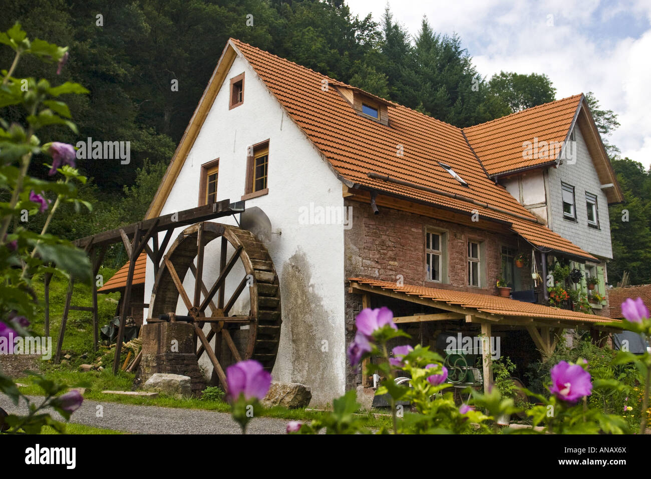 water mill in Brombach, Germany, Baden-Wuerttemberg, Odenwald, Eberbach ...