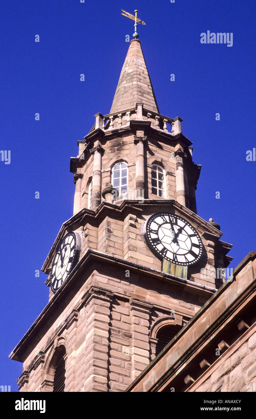 Berwick Town Hall clock tower Northumberland Stock Photo - Alamy