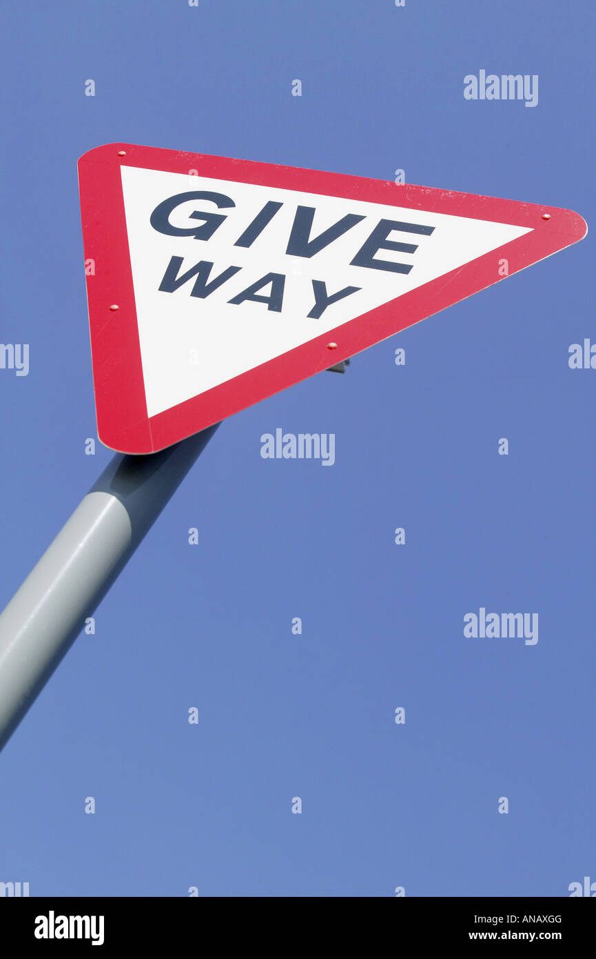 Give Way sign Stock Photo - Alamy
