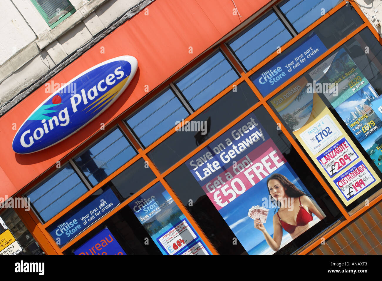 Going Places high street travel agent holiday booking company shopfront ...