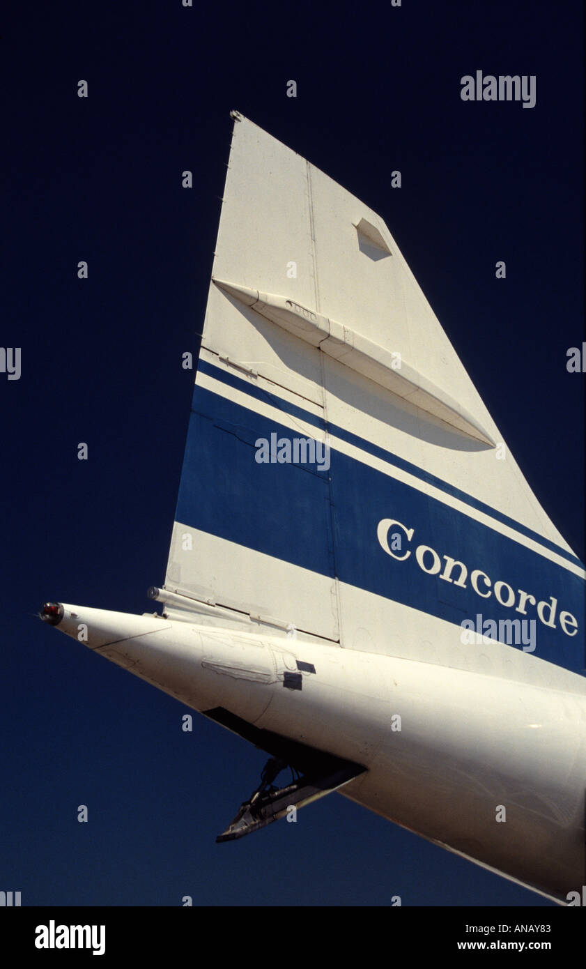 Tailfin BAC Aerospaciale Concorde Stock Photo - Alamy