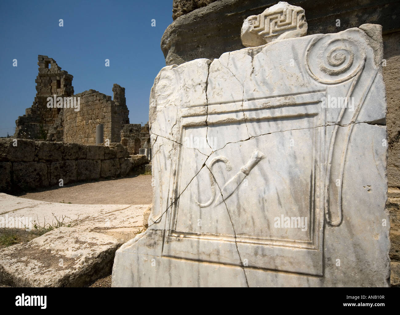 Ancient Perge ruins Turkey Stock Photo - Alamy