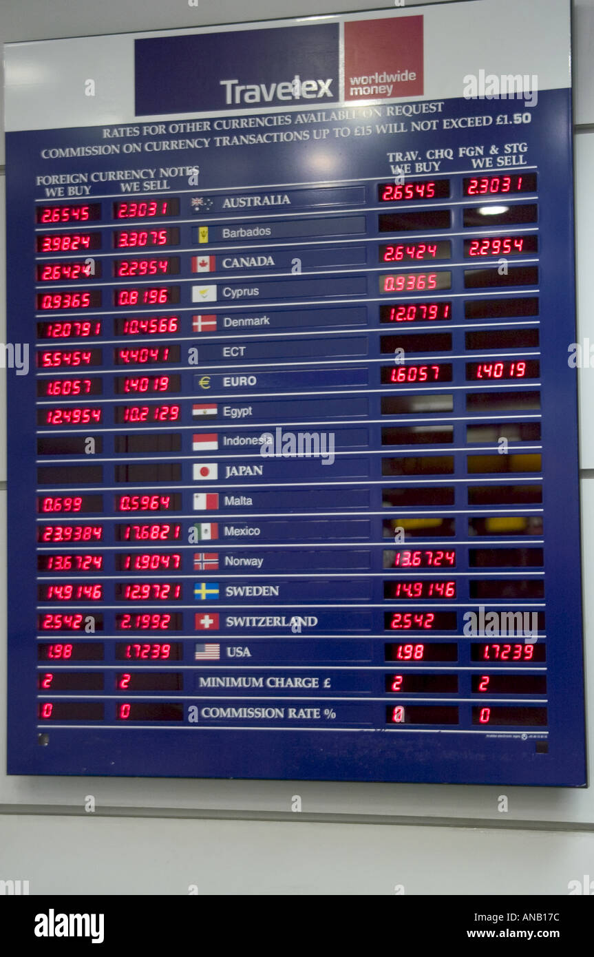 Currency exchange airport rates hi-res stock photography and images - Alamy