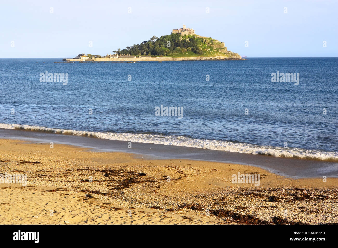 Marazion Beach with St Michael's Mount in the distance. Penwith ...