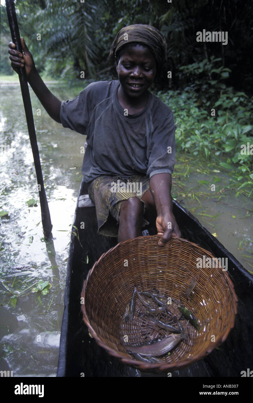 Fish catch niger delta Stock Photo - Alamy