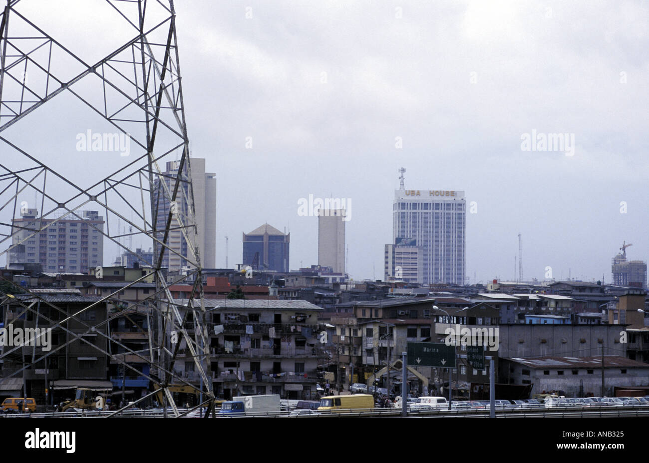 A view over Lagos the financial capital of Nigeria Stock Photo - Alamy