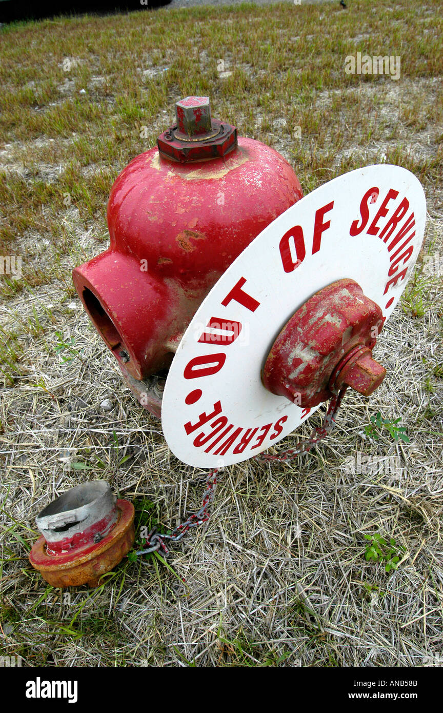 Out of Order sign on a Fire Hydrant Stock Photo - Alamy