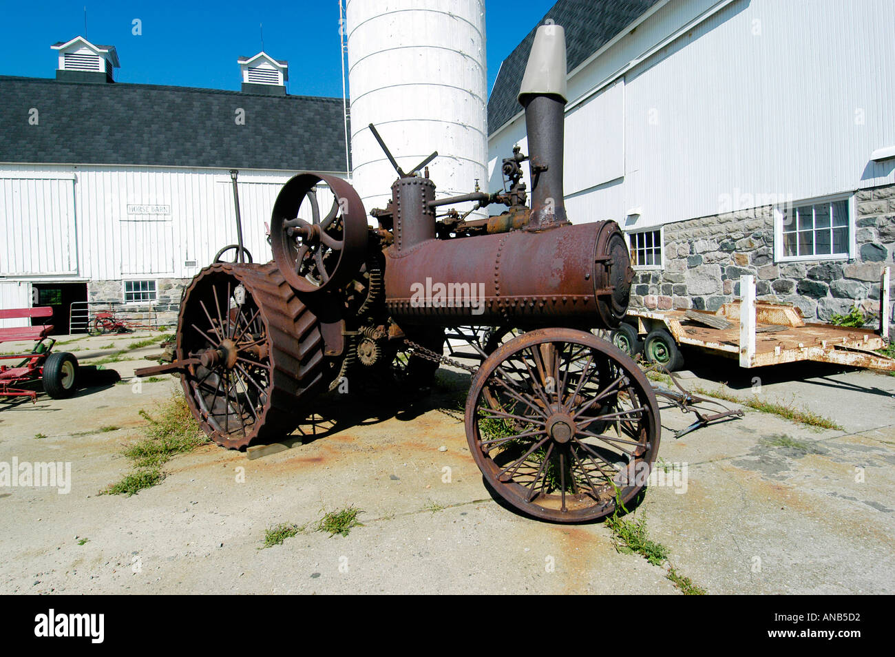 Old Steam Powered Farm Tractor Circa 1900 Stock Photo - Alamy
