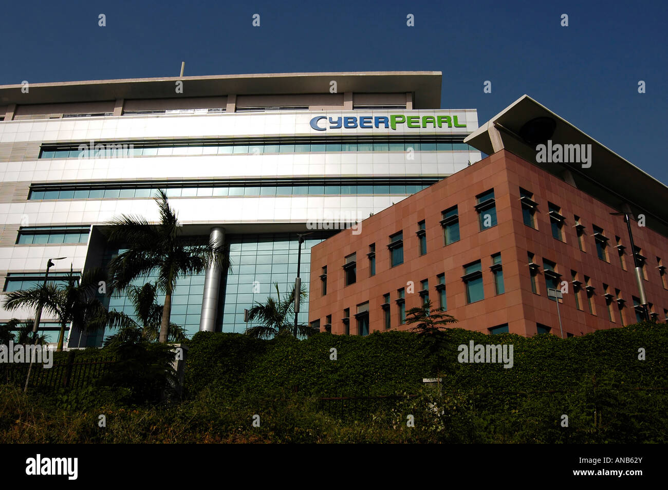 The "Cyber pearl" building in Hyderabad's IT park, Central India Stock ...