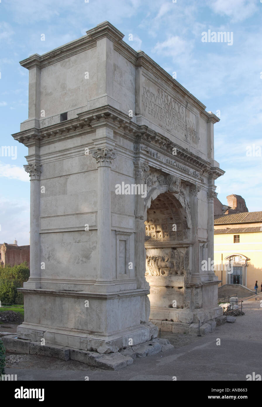 The Arco di Tito (Arch of Titus) at Foro Romano (The Roman Forum), Rome ...