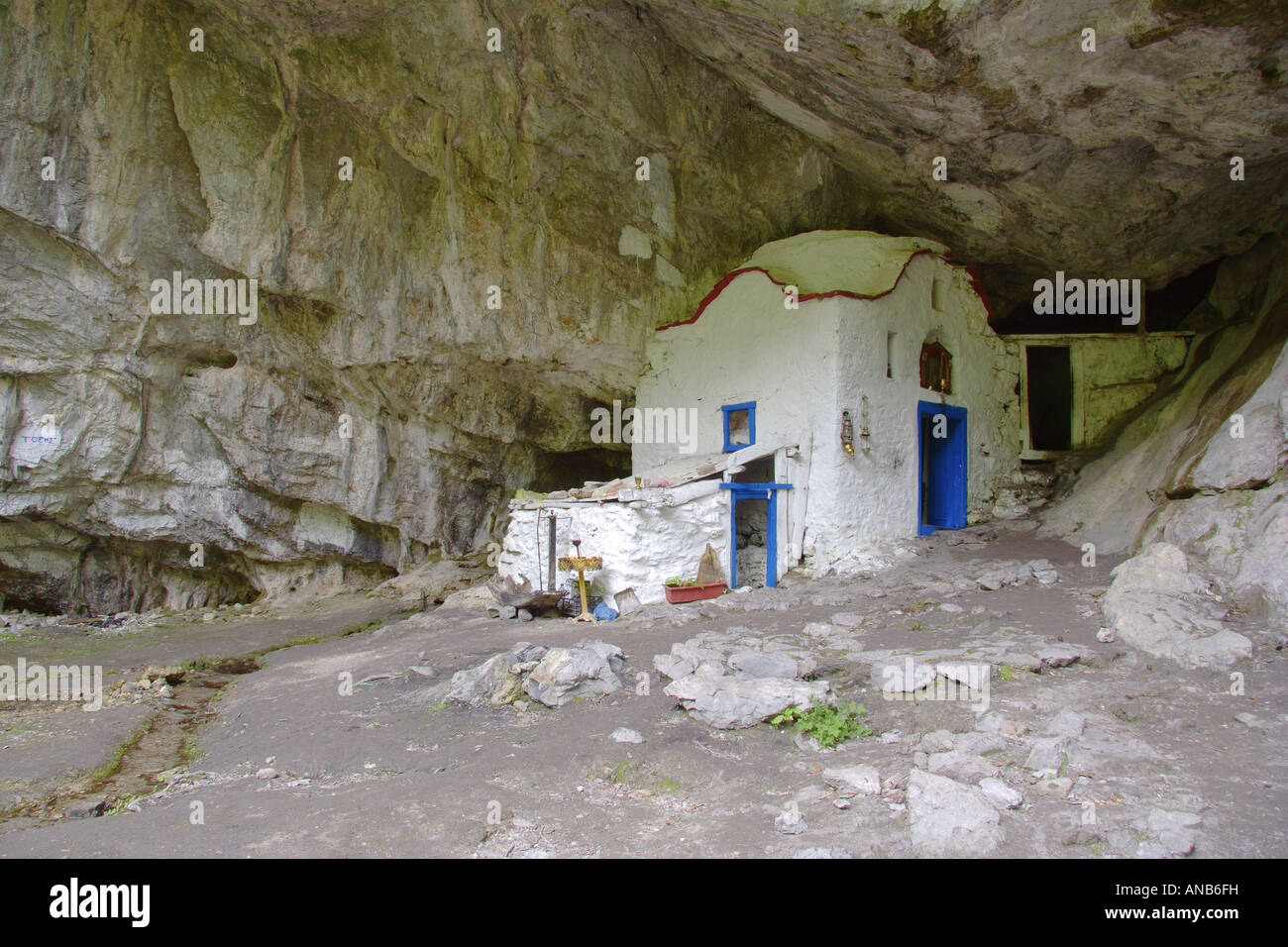 The famous cave church on Mt Olympus Stock Photo - Alamy
