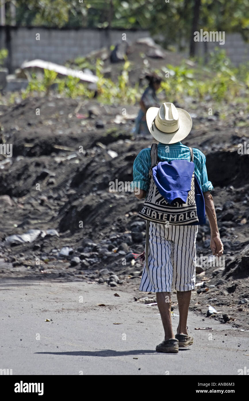 GUATEMALA PANABAJ Indigenous man in traditional Mayan Tzutujil clothes ...