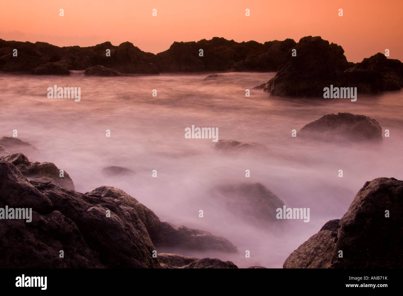 Tenerife , sunset seascape Stock Photo - Alamy