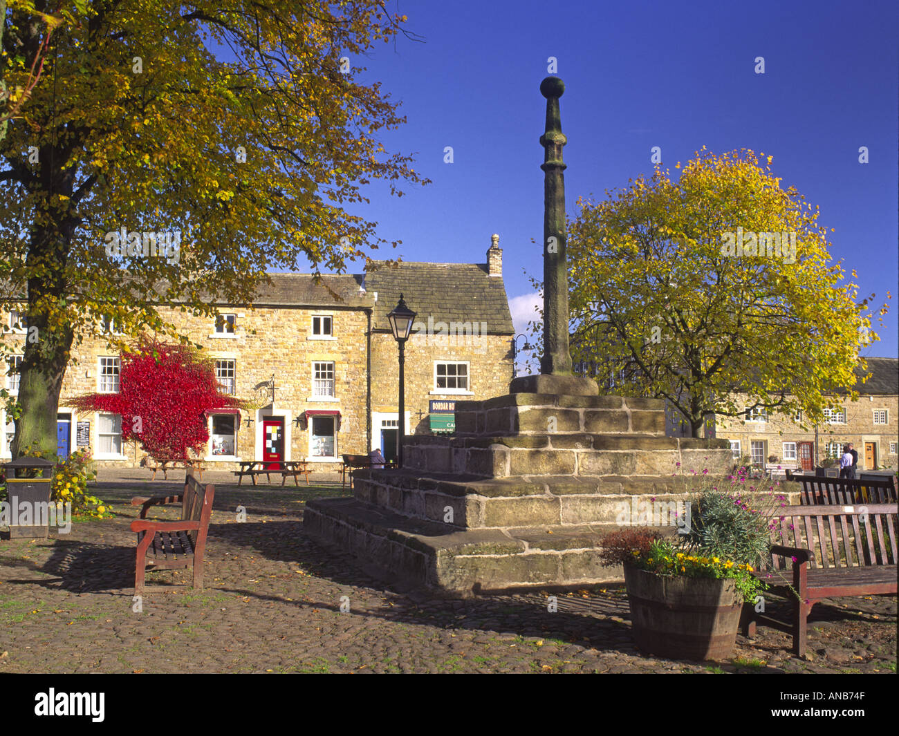 Market Place in Autumn Masham North Yorkshire Stock Photo - Alamy