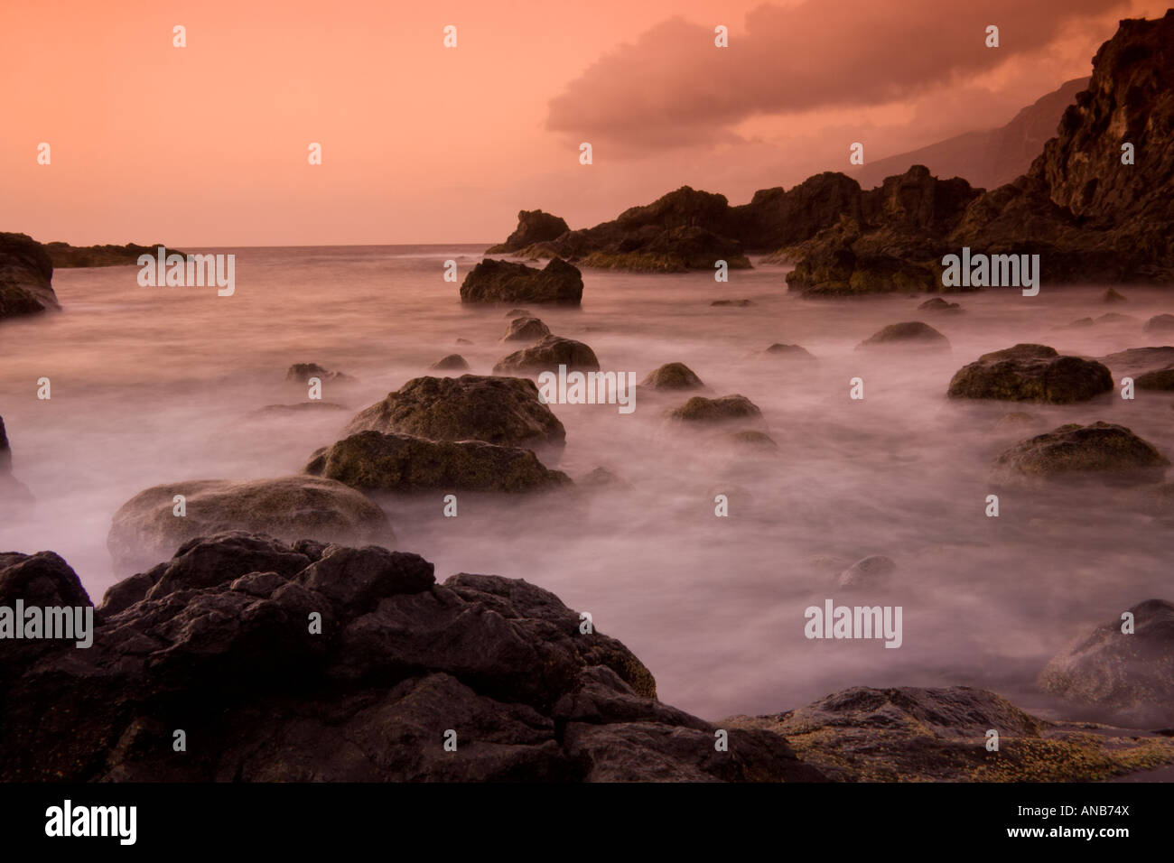 Tenerife , sunset seascape Stock Photo - Alamy