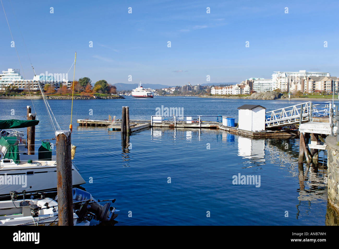 The Inner Harbor in downtown Victoria BC Canada just west of the ...