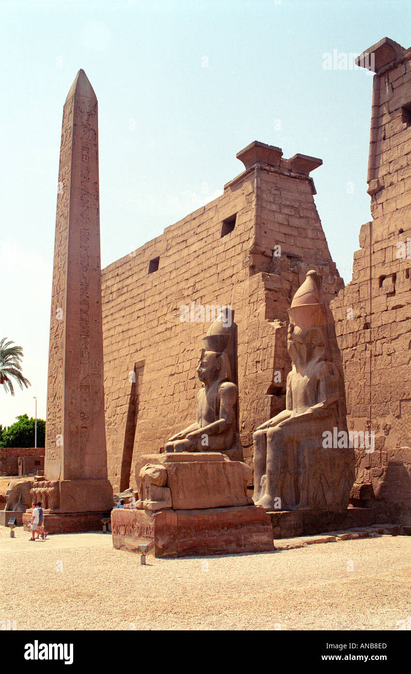 Entrance to the Temple at Luxor Stock Photo - Alamy