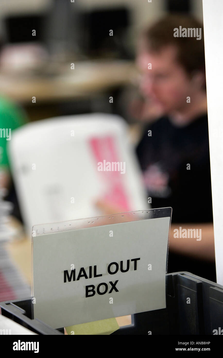 A "MAIL OUT" BOX IN AN OFFICE Stock Photo - Alamy