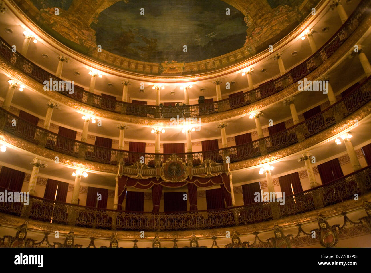 Brazil Amazonas Manaus Theatre interior Stock Photo - Alamy