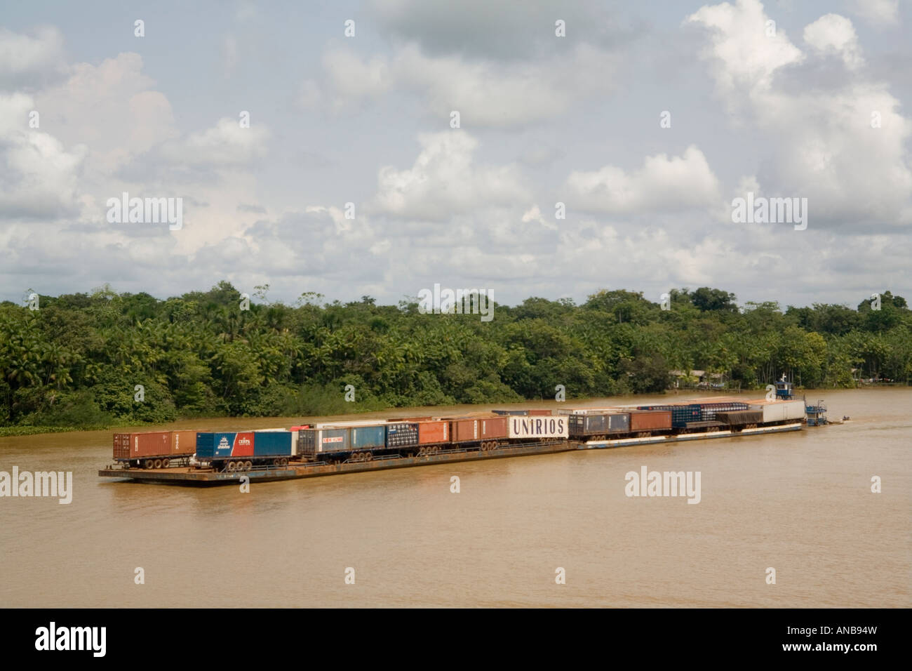 Brazil Amazonas Barge on river Amazon Stock Photo - Alamy