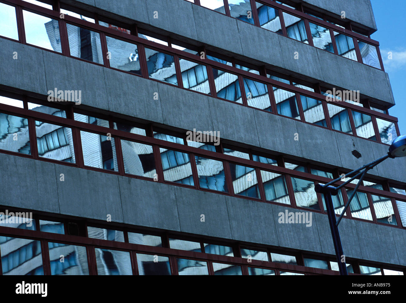 Modern Office Development Manchester UK with reflective windows Stock ...